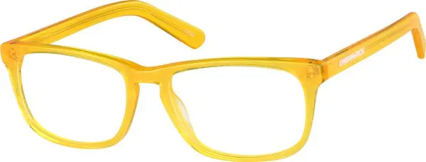 Zenni Rectangle Full Rim Eyeglasses - Orange