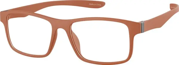 Zenni Rectangle Full Rim Eyeglasses - Orange