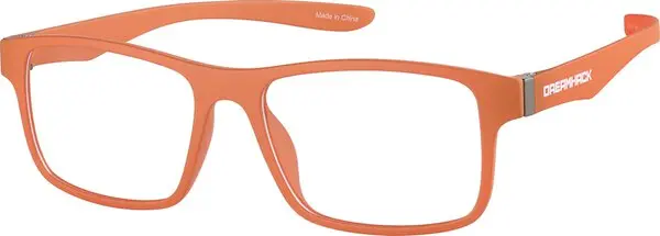 Zenni Rectangle Full Rim Frame - Orange