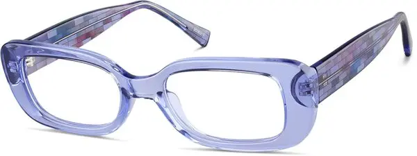 Zenni Rectangle Full Rim Eyeglasses - Purple