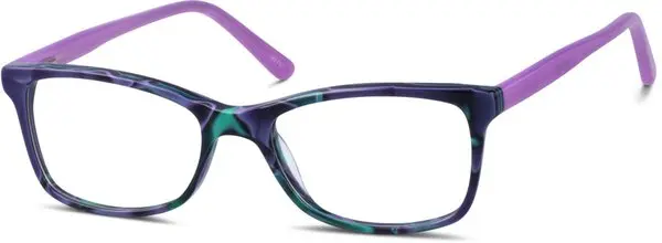 Zenni Rectangle Full Rim Eyeglasses - Purple