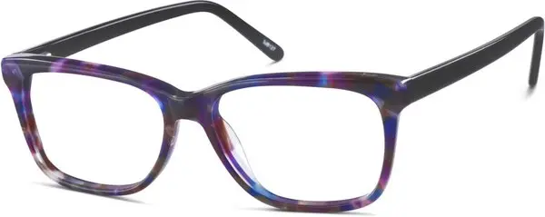 Zenni Rectangle Full Rim Frame Glasses - Purple