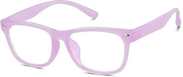 Zenni Rectangle Full Rim Eyeglasses - Purple/blue Glow