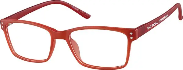 Zenni Rectangle Full Rim Eyeglasses - Red