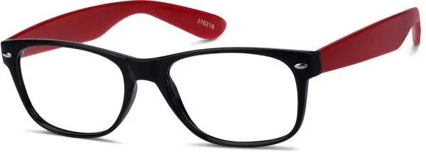 Zenni Rectangle Full Rim Frame Glasses - Red