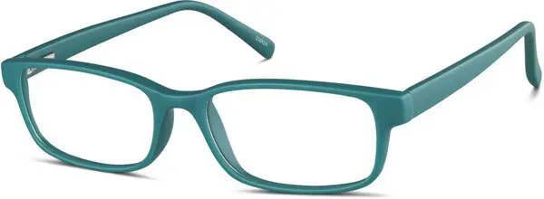 Zenni Rectangle Full Rim Frame Glasses - Teal