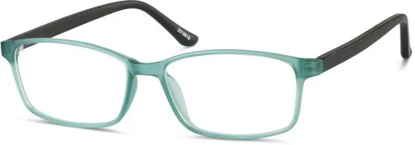 Zenni Rectangle Full Rim Plastic Frame Eyeglasses - Teal