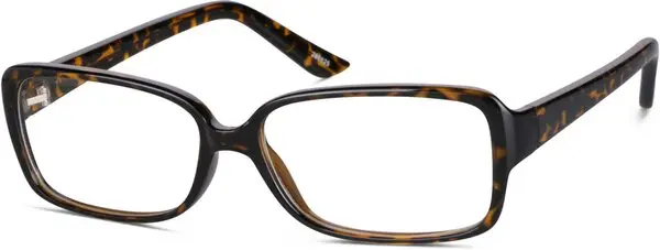 Zenni Rectangle Full Rim Eyeglasses - Tortoiseshell