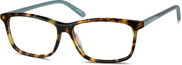 Zenni Rectangle Full Rim Eyeglasses - Tortoiseshell