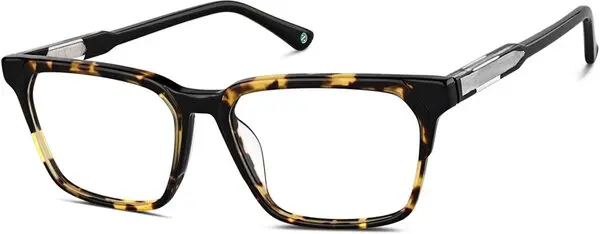 Zenni Rectangle Full Rim Frame Eyeglasses - Tortoiseshell