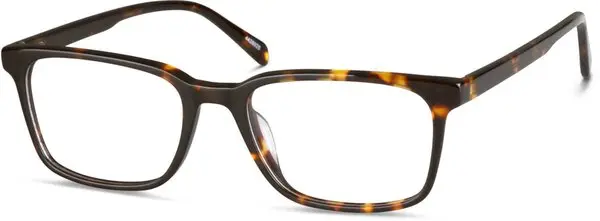 Zenni Rectangle Full Rim Frame Glasses - Tortoiseshell