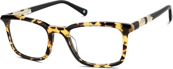Zenni Rectangle Full Rim Frame Glasses - Tortoiseshell