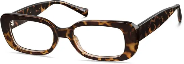 Zenni Rectangle Full Rim Plastic Frame Eyeglasses - Tortoiseshell