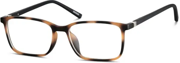Zenni Rectangle Full Rim Plastic Frame Eyeglasses - Tortoiseshell