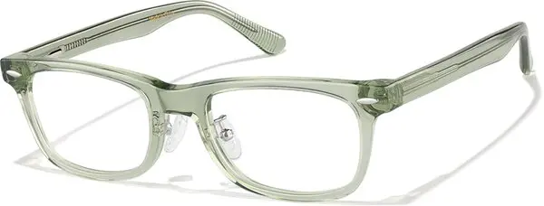Zenni Rectangle Full Rim Frame Eyeglasses - Translucent Green