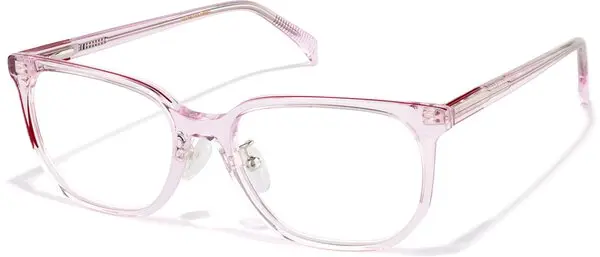 Zenni Rectangle Full Rim Frame - Transparent Light Pink