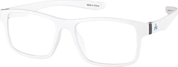 Zenni Rectangle Full Rim Eyeglasses - White