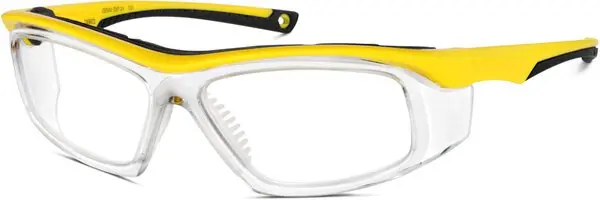 Zenni Rectangle Full Rim Eyeglasses - Yellow