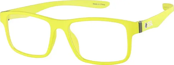 Zenni Rectangle Full Rim Plastic Frame Eyeglasses - Yellow