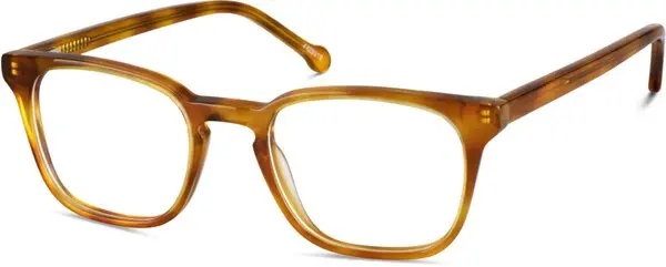 Zenni Square Eyeglasses Full Rim Frame - Amber