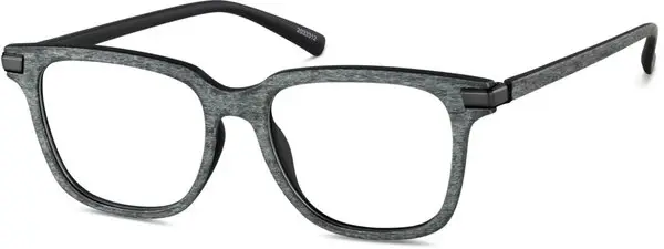 Zenni Square Glasses Plastic Full Rim Frame - Ash