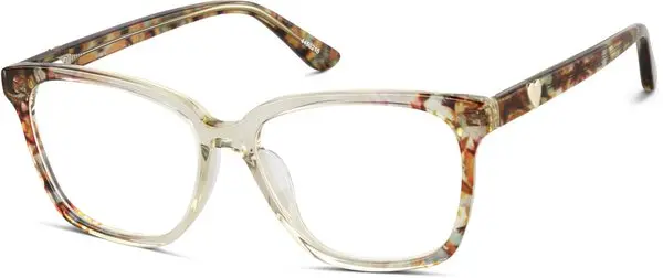 Zenni Square Eyeglasses Full Rim Frame - Beige