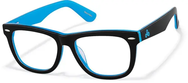 Zenni Square Full Rim Frame - Black And Blue