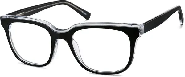 Zenni Square Full Rim Frame Glasses - Black