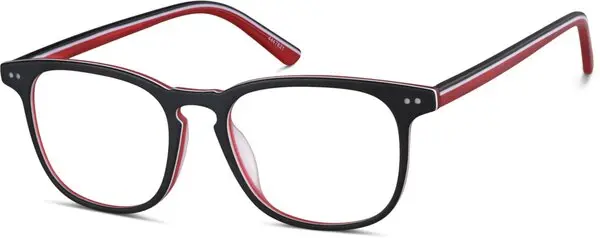 Zenni Square Full Rim Frame Glasses - Black