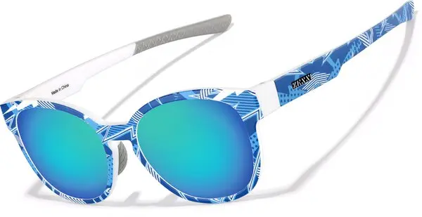 Zenni Square Full Rim Eyeglasses - Blue Pattern