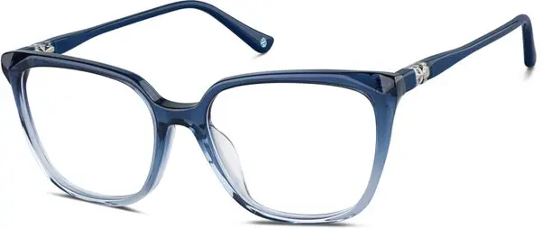Zenni Square Full Rim Eyeglasses - Blue