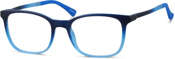 Zenni Square Full Rim Eyeglasses - Blue