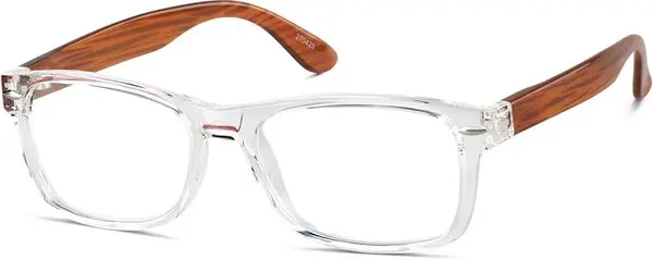 Zenni Square Eyeglasses Full Rim Frame - Clear