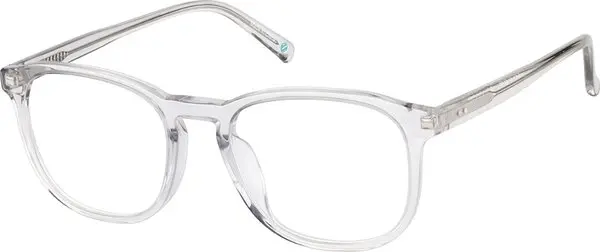 Zenni Square Eyeglasses Full Rim Frame - Clear