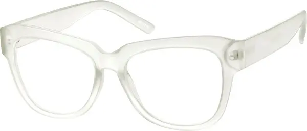 Zenni Square Glasses Plastic Full Rim Frame - Clear