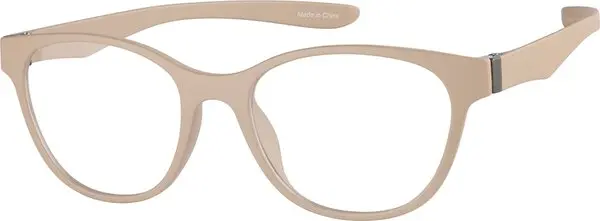 Zenni Square Eyeglasses Full Rim Frame - Cream