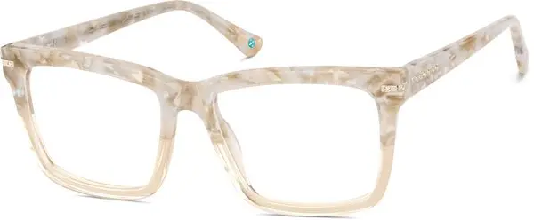 Zenni Square Full Rim Frame - Cream