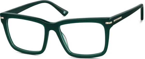 Zenni Square Eyeglasses Full Rim Frame - Evergreen
