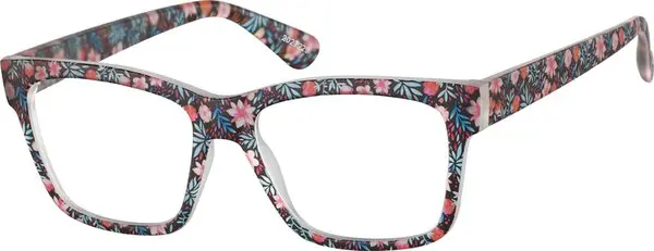 Zenni Square Full Rim Eyeglasses - Floral