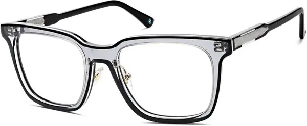 Zenni Square Full Rim Eyeglasses - Gray