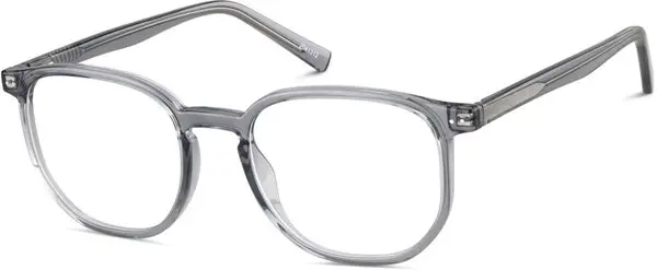 Zenni Square Glasses Plastic Full Rim Frame - Gray