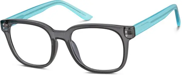 Zenni Square Full Rim Eyeglasses - Gray