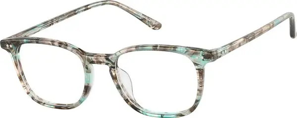Zenni Square Full Rim Eyeglasses - Green