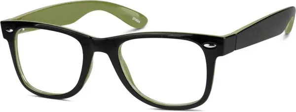 Zenni Square Full Rim Frame Glasses - Green