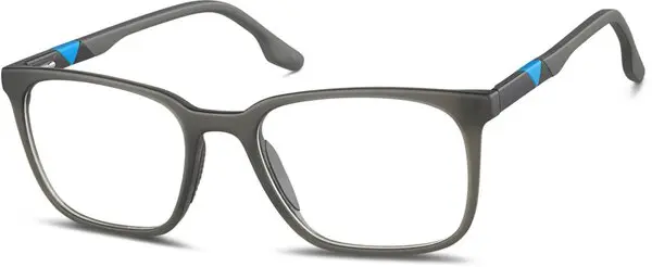Zenni Square Full Rim Frame Glasses - Grey