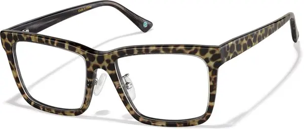 Zenni Square Full Rim Frame Glasses - Leopard Print