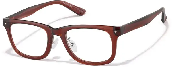 Zenni Square Eyeglasses Full Rim Frame - Maple