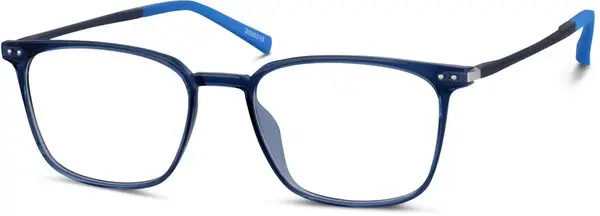 Zenni Square Full Rim Frame Glasses - Navy