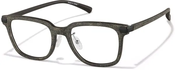 Zenni Square Full Rim Eyeglasses - Oak