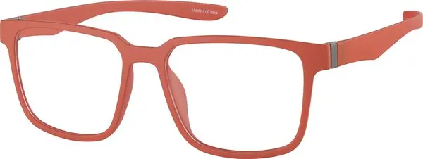 Zenni Square Eyeglasses Full Rim Frame - Orange